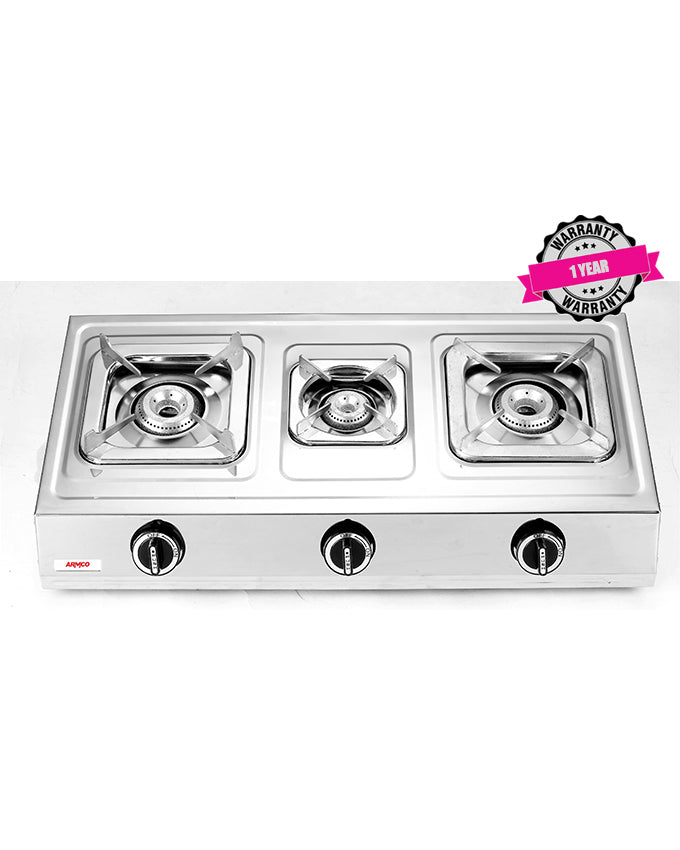 ARMCO GC-8315P2 - 3 Burner Tabletop Gas Cooker - IMAKART